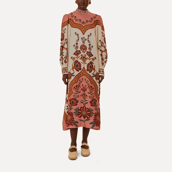 FARM Rio | Dresses | Farm Riocream Riad Midi Dress | Poshmark